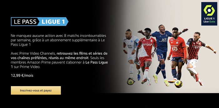 Pass Ligue 1 Amazon : prix, abonnement et matchs sur Prime Video